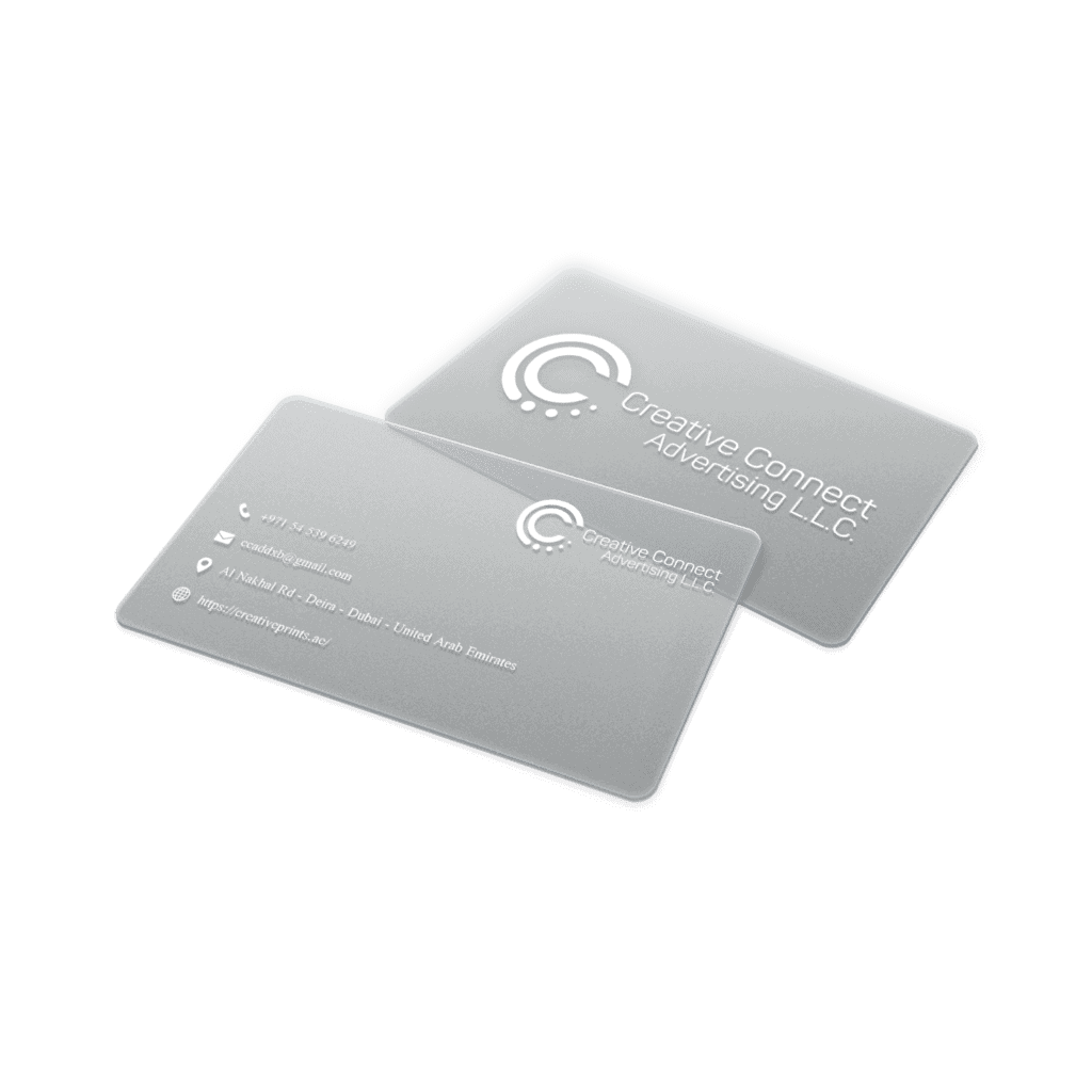 Frosted PVC Business Cards Printing – Creative Connect Advertising