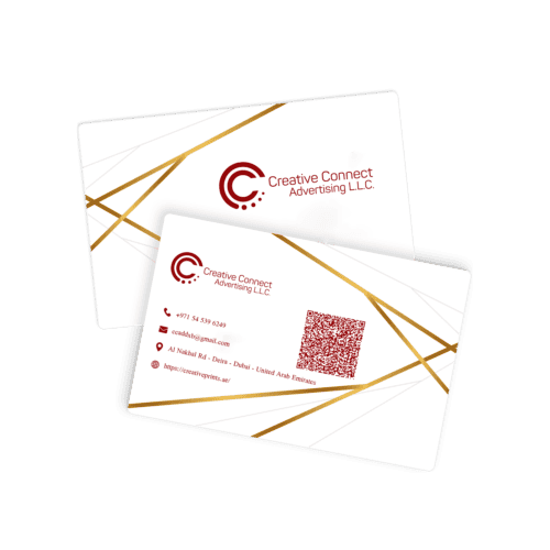 White PVC Business Cards Printing – Creative Connect Advertising